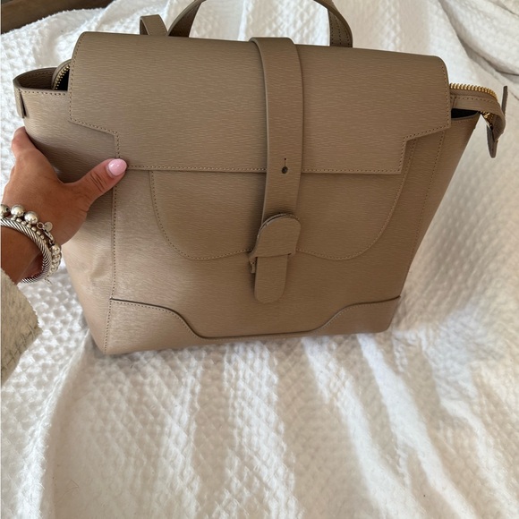 Senreve | Bags | Senreve Tan Leather Backpack With Modern Design | Poshmark